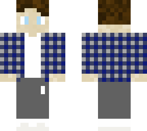 Blue Flannel/White Undershirt | Minecraft Skin