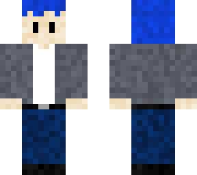 Blue Hair Man | Minecraft Skin