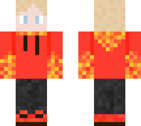 Boy red hoodie messy hair | Minecraft Skin