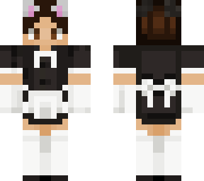 maid boy guy brown hair cosplay | Minecraft Skins