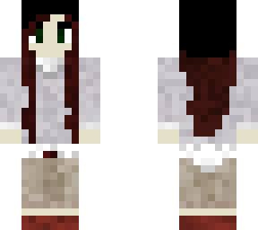 Long Black Hair | Minecraft Skin