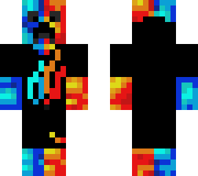 Fire and Water PrestonPlayz in fire merch | Minecraft Skin