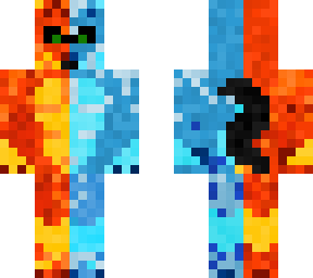 fire vs ice werewolf | Minecraft Skin