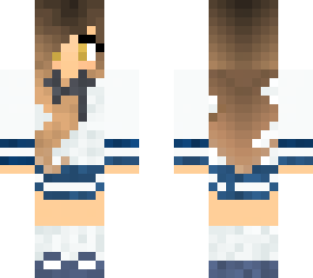 Gold Yandere High Uniform Long Sleeves | Minecraft Skin