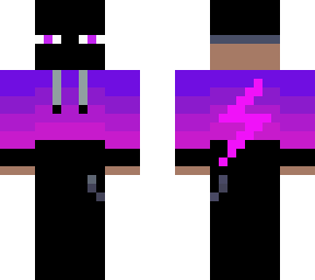 Human Enderman (Thunderbolt on back) | Minecraft Skin
