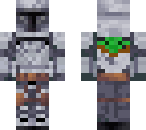mando with grogu | Minecraft Skins