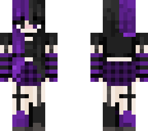 Goth emo purple girl | Minecraft Skin