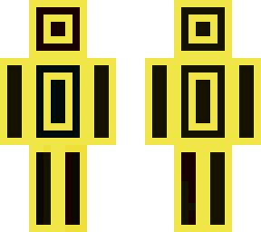 yellow and black target block | Minecraft Skin