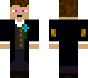 black suit gold elbow | Minecraft Skin
