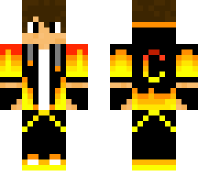 Fire gradient cool boy | Minecraft Skin