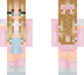 Pink Cardigan Girl | Minecraft Skin