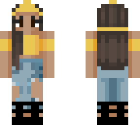 yellow aesthetic girl | Minecraft Skin