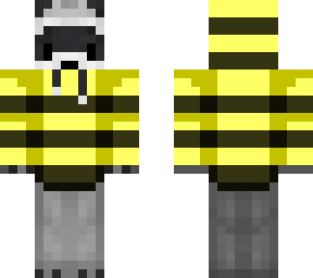 bee hoodie raccoon | Minecraft Skin