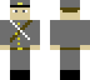 civil war confederate soldier | Minecraft Skin