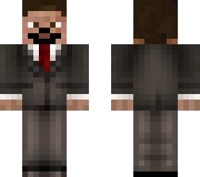 Steve suit mustache | Minecraft Skin