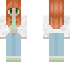 ginger girl with bangs | Minecraft Skin