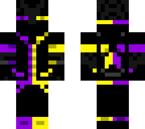 Purple & Yellow Gaming Enderman | Minecraft Skin