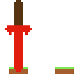 Ruby Sword in Ground | Minecraft Skin