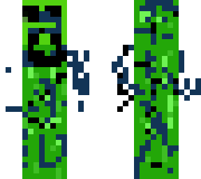 creeper with moustache and tears | Minecraft Skin