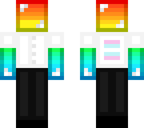 Gender Neutral Rainbow Formal Outfit | Minecraft Skin