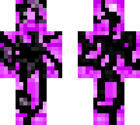 Extra infected Violet Steve | Minecraft Skin