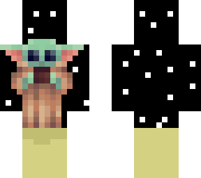 grogu in space | Minecraft Skin