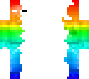 Half Angel Steve Half Rainbow Steve | Minecraft Skin