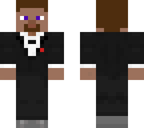 Steve with a tuxedo but in bare bones | Minecraft Skin