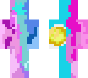 blue and pink | Minecraft Skin