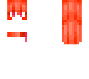 Classic Red Girl Long Hair Base | Minecraft Skin