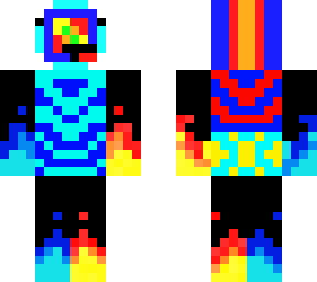 Fire And Blue Fire Minecraft Skins