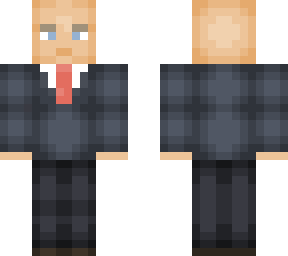 Bald Man In A Suit | Minecraft Skin