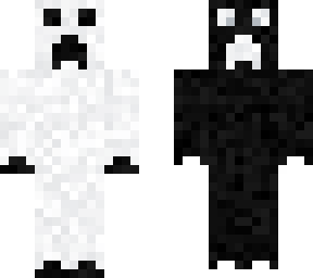 Black And White Creeper | Minecraft Skin