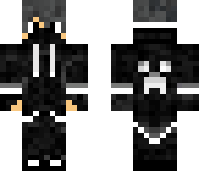 black and white gamer | Minecraft Skin