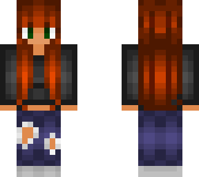 Curly Brown Hair Girl | Minecraft Skin