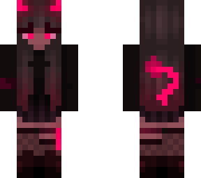EDITED devil glow girl | Minecraft Skin
