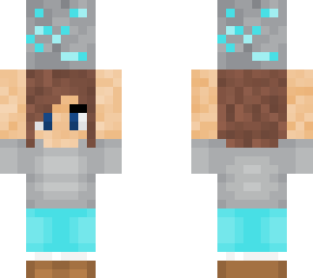 Mini Person with diamond block | Minecraft Skin