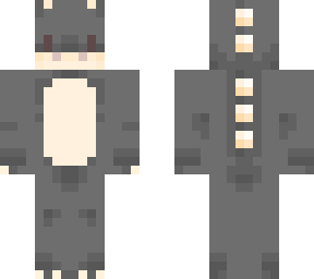 BoxMunch dinosaur skin, dark gray version | Minecraft Skin