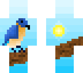 Pixel art - Blue Bird | Minecraft Skin
