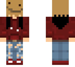 Paper baghead untextured short | Minecraft Skin