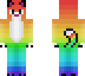 Rainbow cat | Minecraft Skin