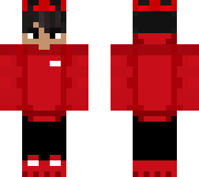 negra con roja | Minecraft Skins