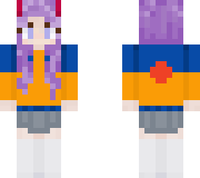 Minx w/ a Naruto Jacket and horns | Minecraft Skin