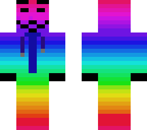 rainbow hacker | Minecraft Skin