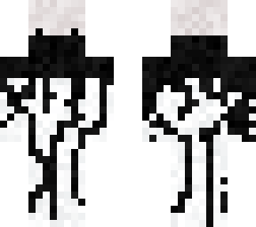 slight halve and half black and white | Minecraft Skin