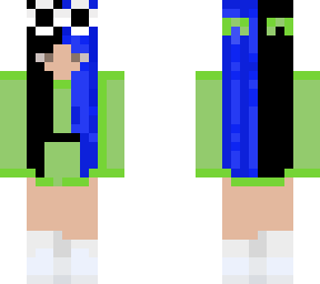 Dream x George Female Skin // Split dye blue&black | Minecraft Skin