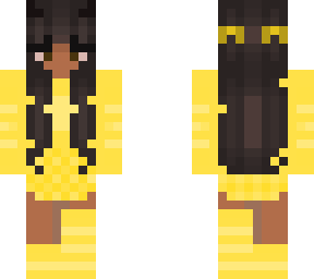 girl with yellow ribbon | Minecraft Skin