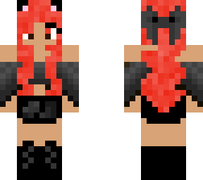 Red Goth girl | Minecraft Skin