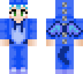 blue dragon onesie | Minecraft Skin