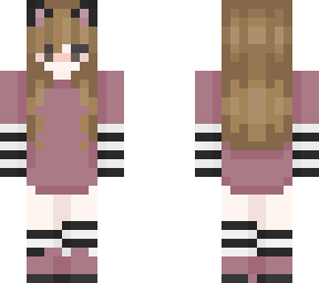 aesthetic pink cute girl | Minecraft Skins